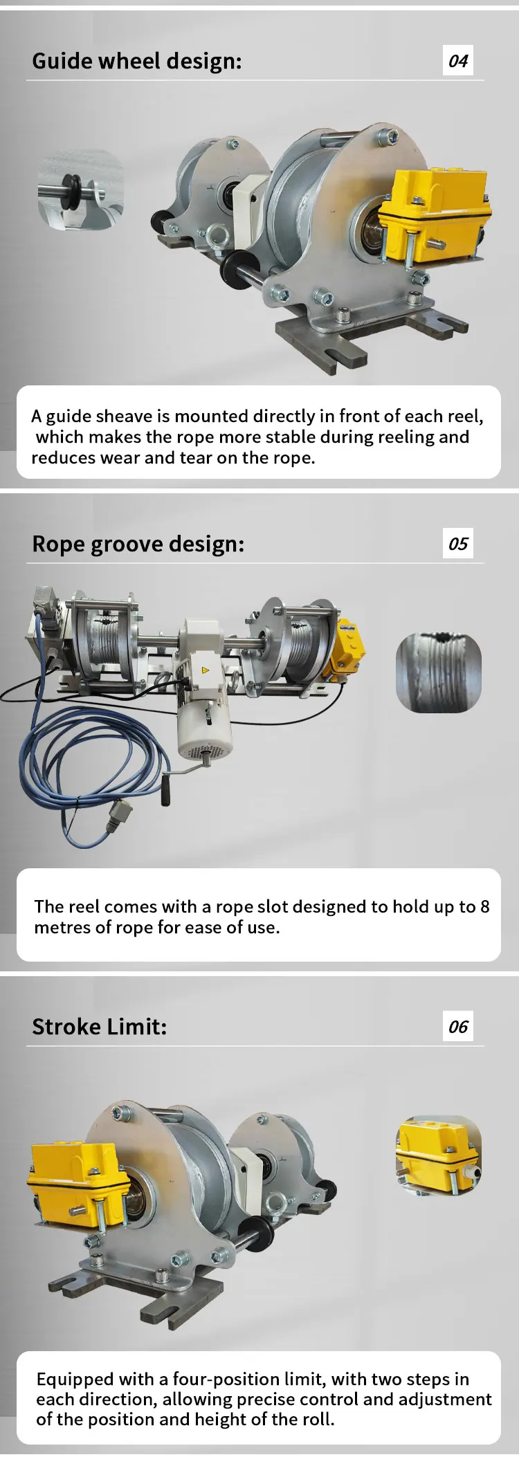 Dual Drum Electric Winch with LimitersDust and Moisture Resistant ...