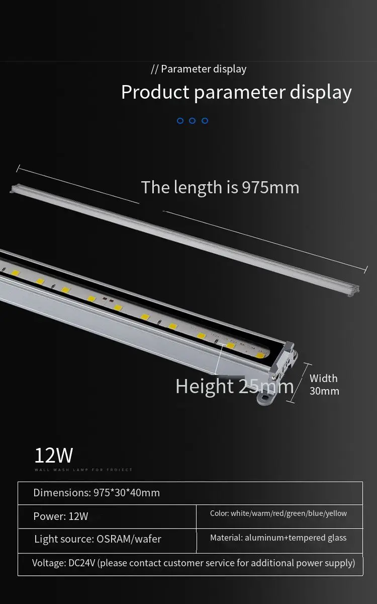 Architectural Exterior Wall Wash Lighting - LED Strips