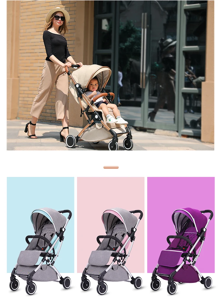 Baby Stroller Lightweight Folding Compact Travel Stroller For Airplane ...