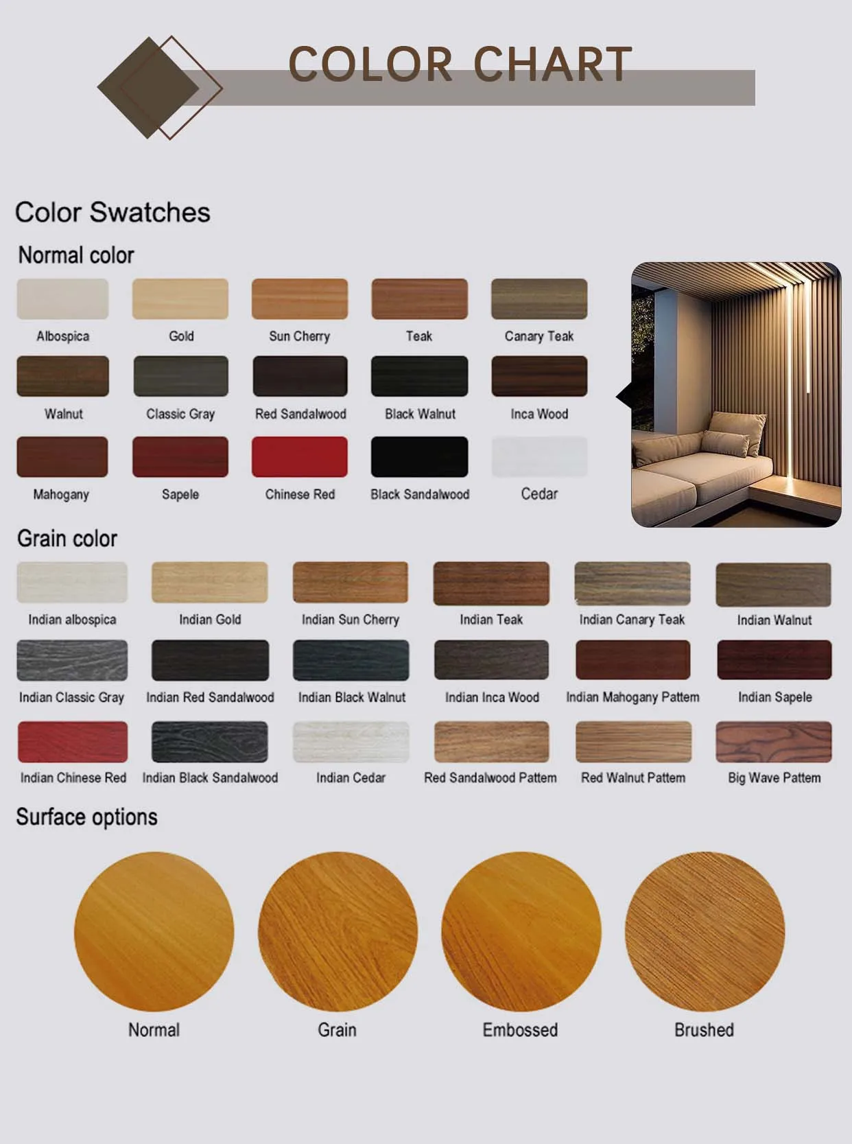 Wooden Grain Pvc Wpc Grille Wall Panels Fluted Wall Board Wood Plastic ...