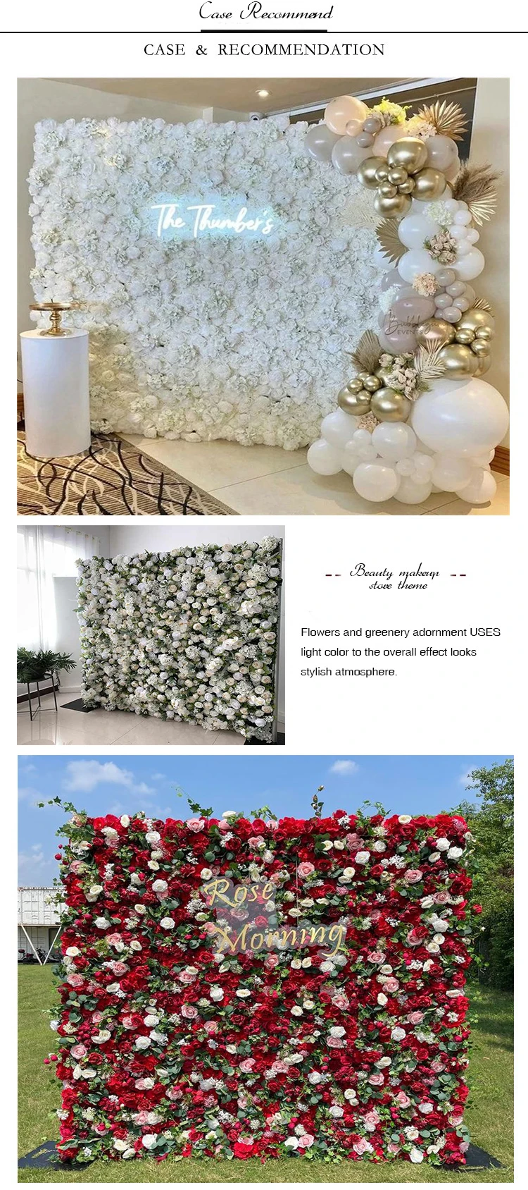 Classic Artificial Flower Wall Backdrop Good Stage Flower Decorative ...