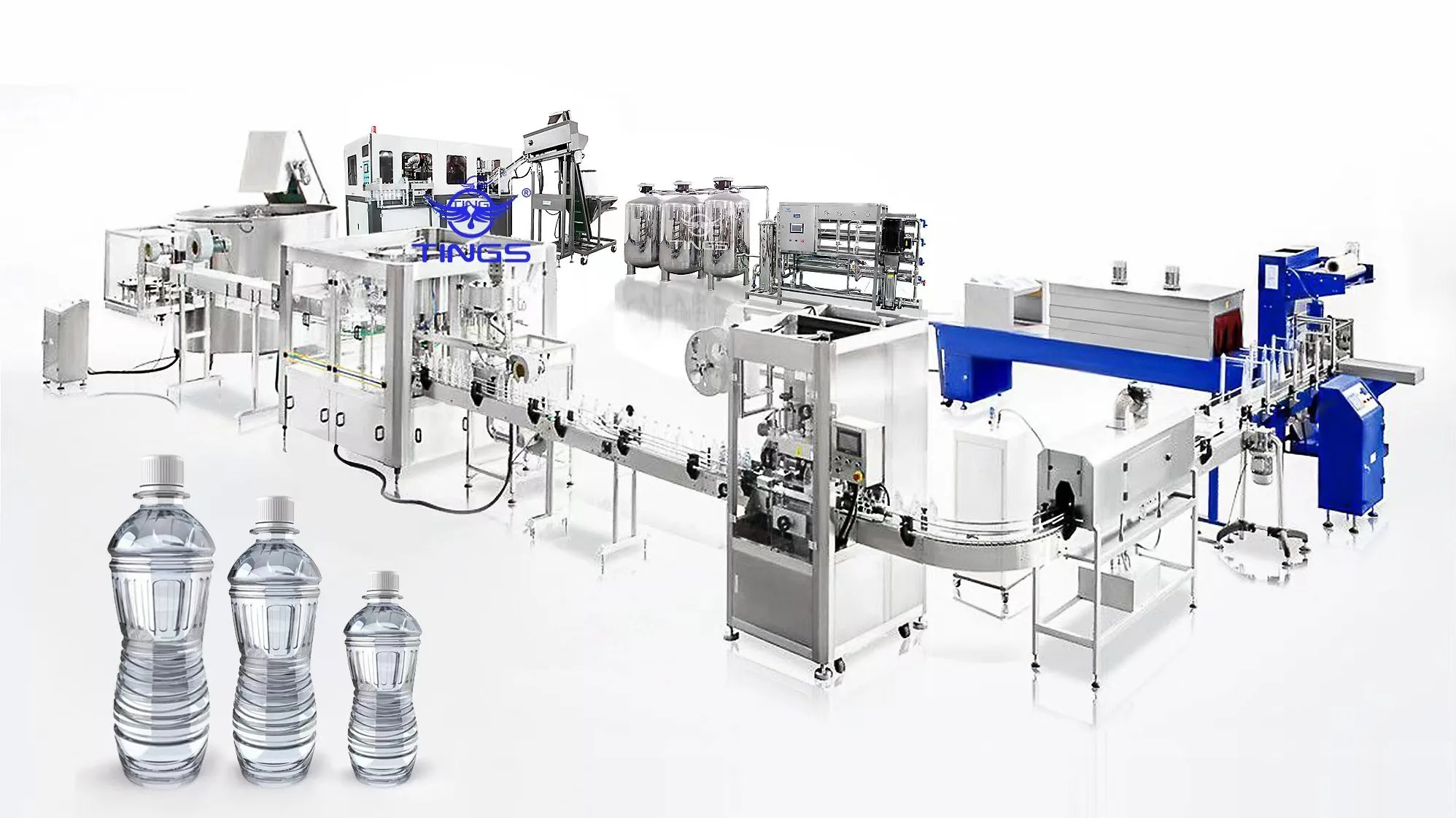 Complete Water Production Line Including Blowing/water Treatment ...