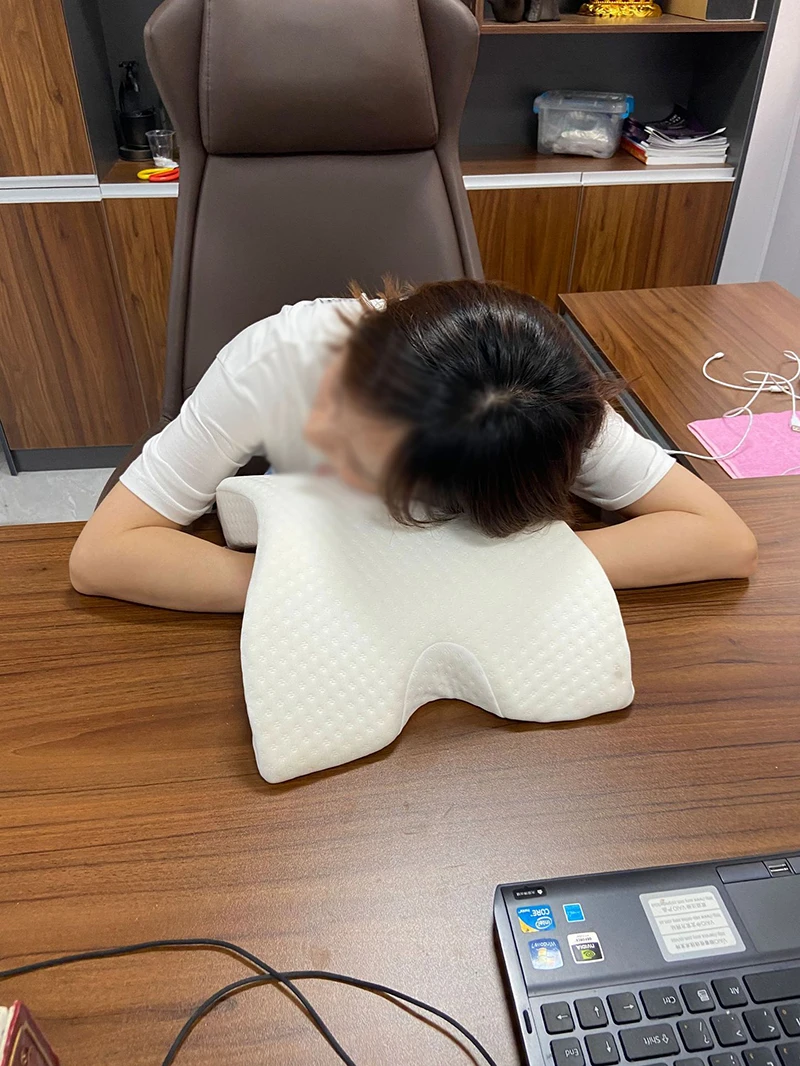 Arch U-shaped Curved Memory Foam Sleeping Neck Cervical Pillow Memory ...