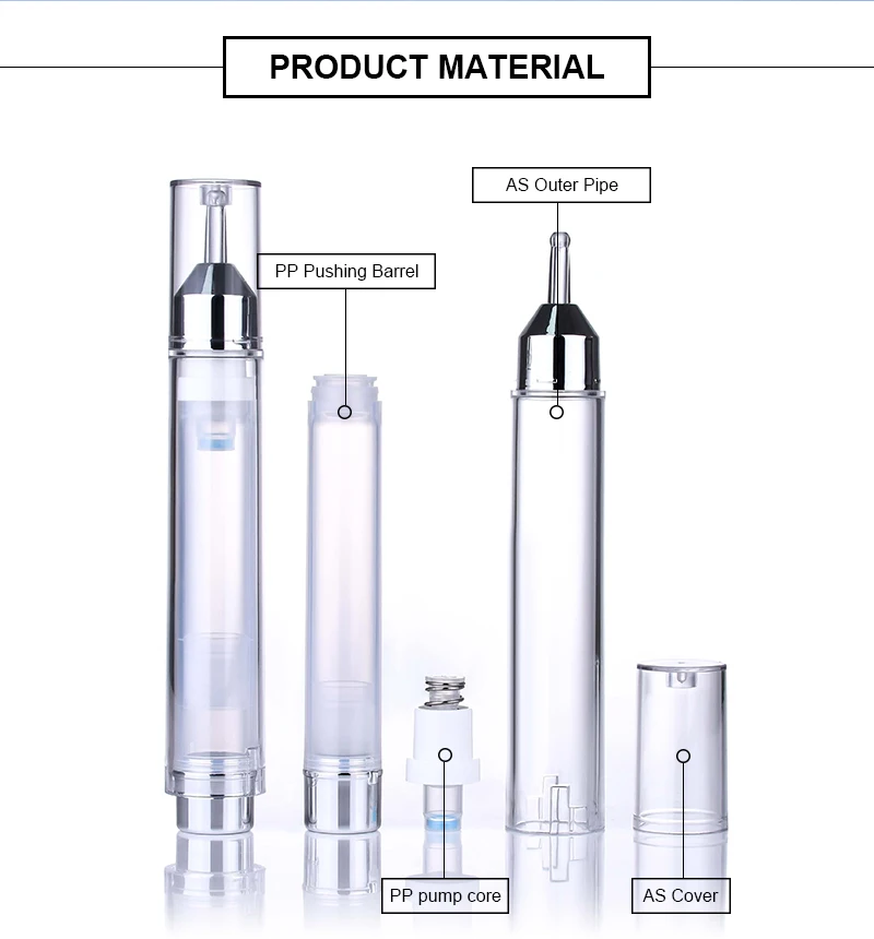 Empty 5ml 10ml 15ml Cosmetic Syringe Packaging for Skin Care