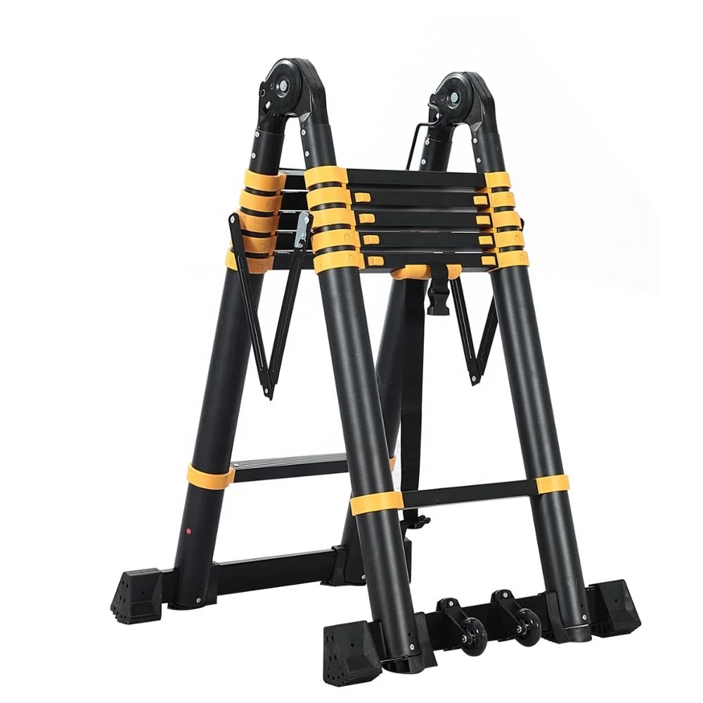 7 Steps Folding Aluminium Telescopic Ladder - 300 Lbs Capacity