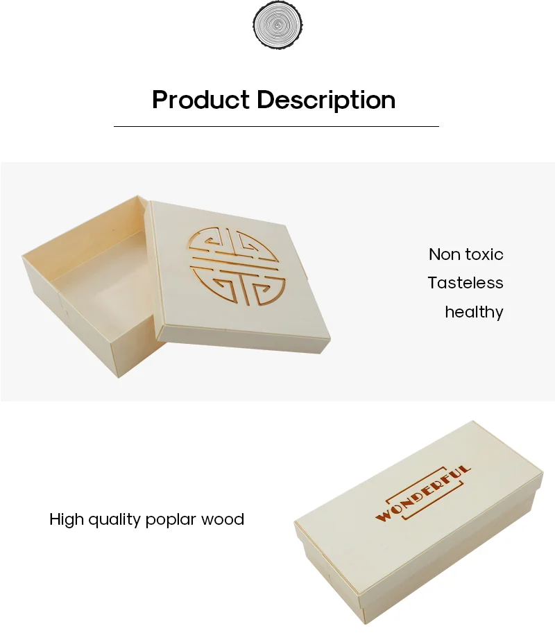 Pastry Box Single Use Food Packaging Takeaway Lunch Box Food Safe Wood ...