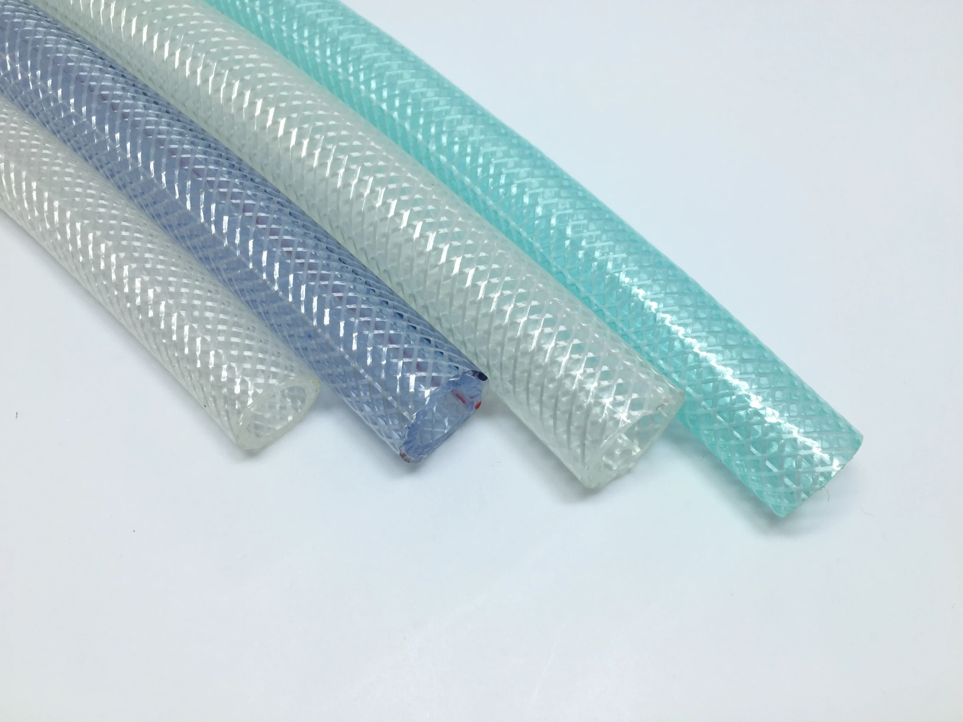 Transparent Fiber Reinforcement PVC Braided Hose Pipe Plastic Flexible ...