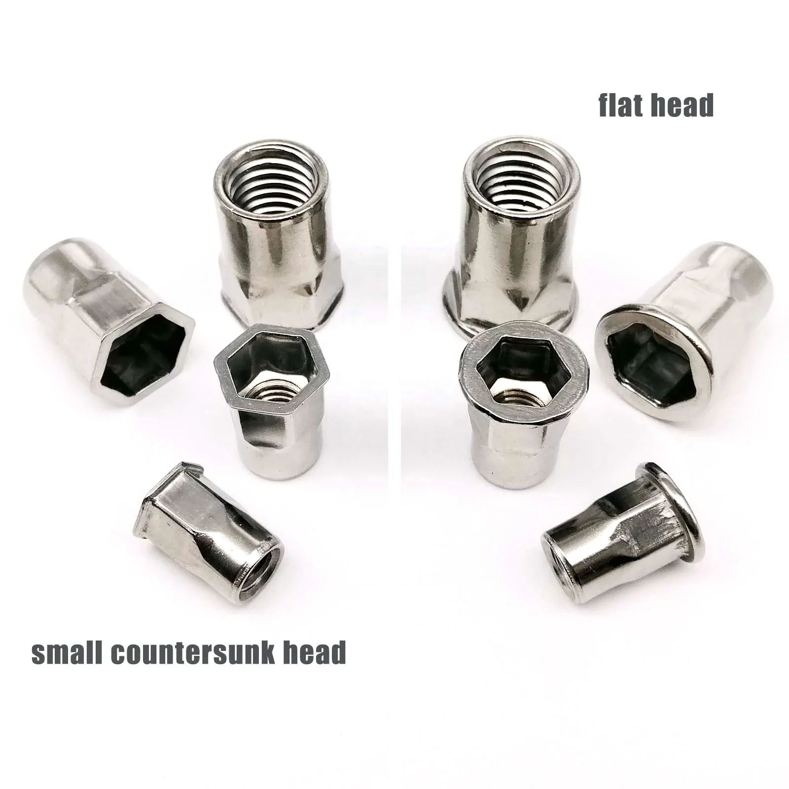M3 M4 M5 M6 M8 M10 M12 A2-70 304不锈钢六角六角平头沉头装订铆钉螺母刀片rivnut Nutsert - Buy 铆螺母,插入rivnut,Nutsert ...