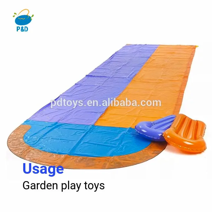 Wave Rider Double Water Slide With 2 Inflatable Slide Board Swimming ...