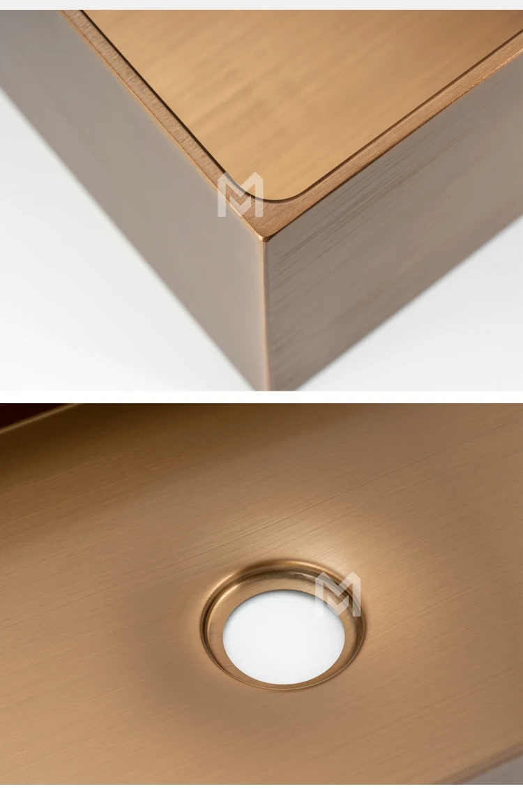 Square Shape Design Wash Basin Stainless Steel 304 Surface Vanity Basin ...