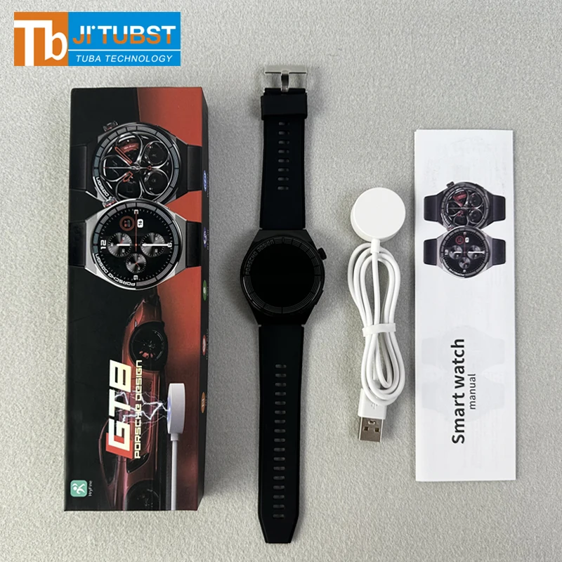 2023 Sport Gt8 Smartwatch For Men With Wireless Charging Reloj Inteligente Nfc Heart Rate Blood ...