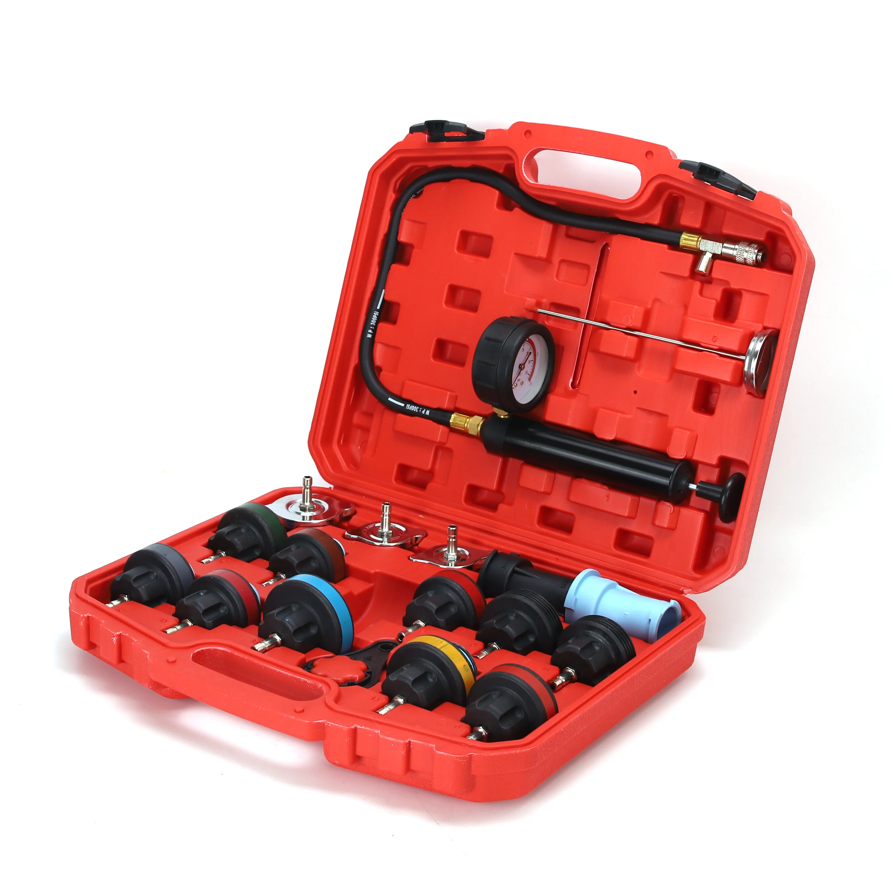 18pcs Universal Radiator Pressure Leak Tester Kit Automotive Vacuum ...