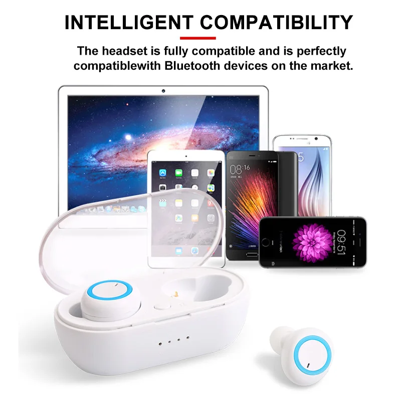 New Y50 Bluetooth Earbuds 5.0 Tws Wireless Headphones Earphone Earbuds ...