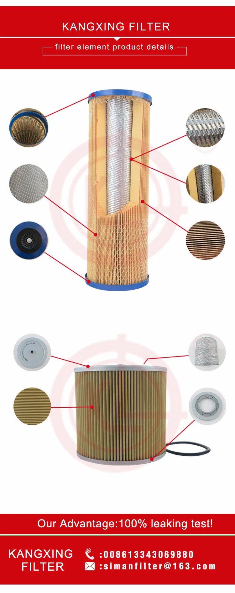 Filtro De Óleo De Retorno Hidráulico Escavadeira Po-co-01-01540 ...