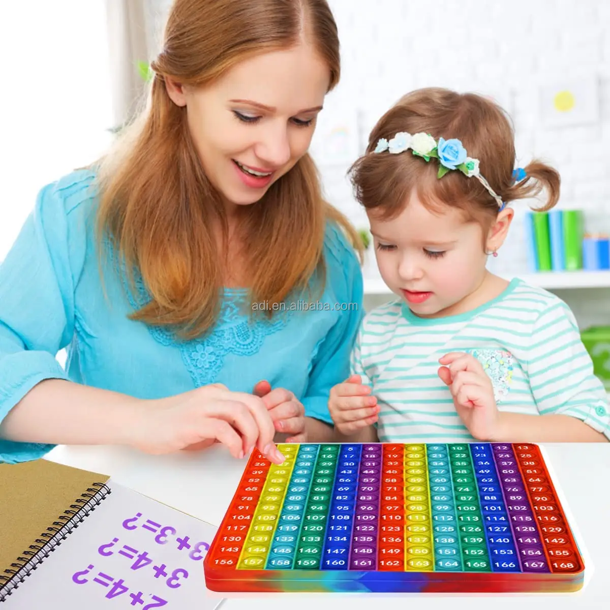 Push Pop Fidget Toy Bubble It Helps To Pop And Learn Multiplication ...
