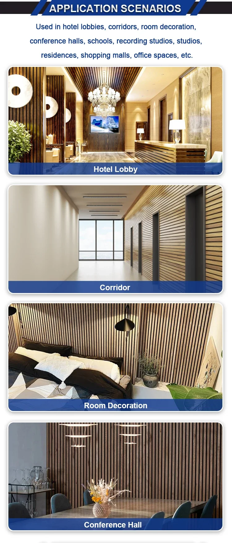 Akupanel Acoustic Panel Wall Soundproofing Slat Wooden Fiber Acoustic ...