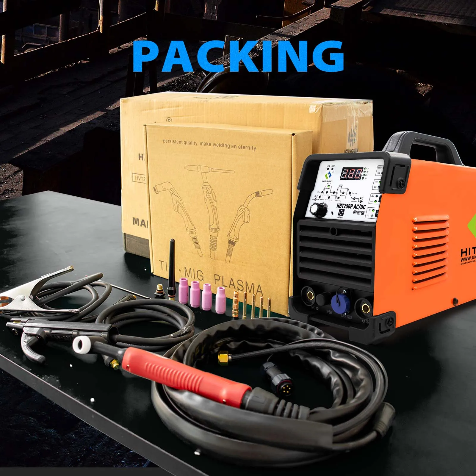 Hitbox Ac Aluminium Welder Hbt250p Acdc Professional Tig Pulse Mma Arc Inverter Welding Machine ...