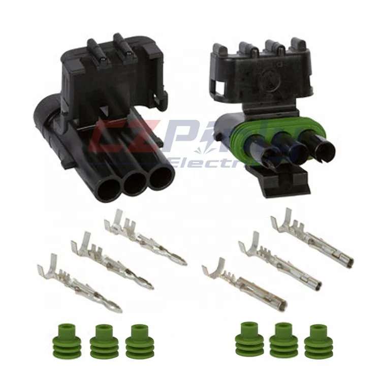 3 Pin Delphi 2.5 Series Original Auto Wiring Connector Plug Electric ...