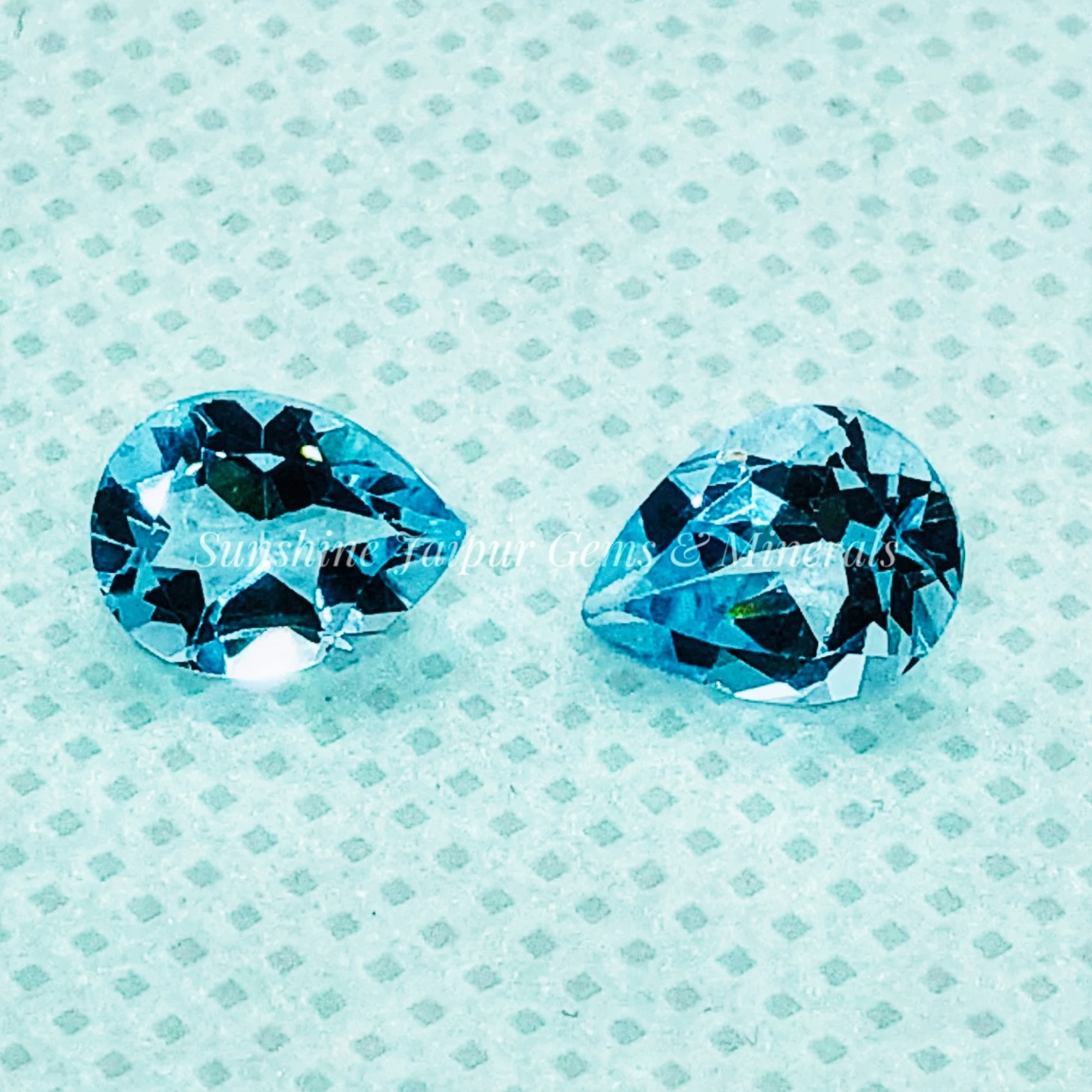 Piedra Preciosa Natural De Corte De Pera De 6x8mm,Topacio Azul Cielo ...