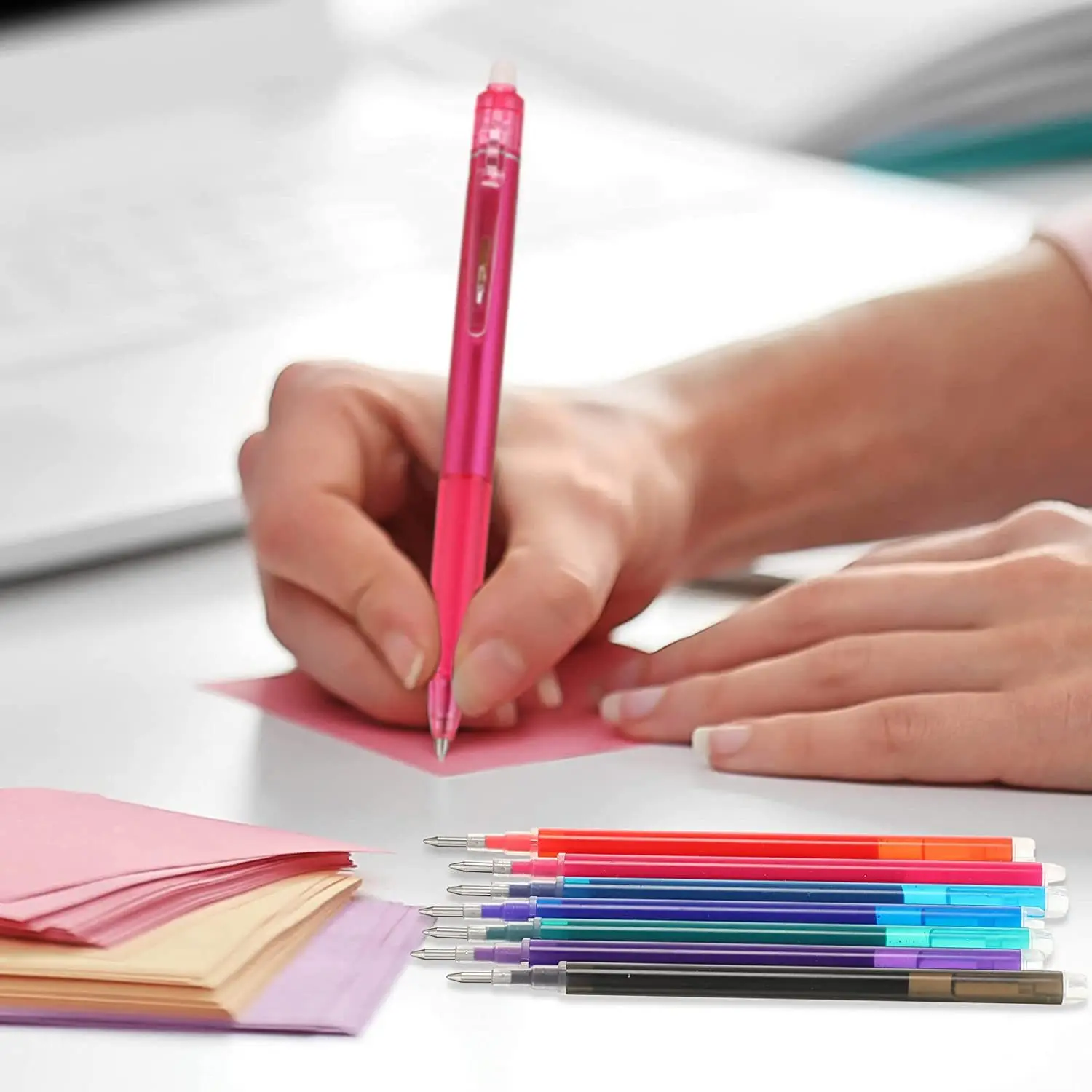 New Erasable Gel Pen Refill Creative Pure Color Student Signature Pen ...