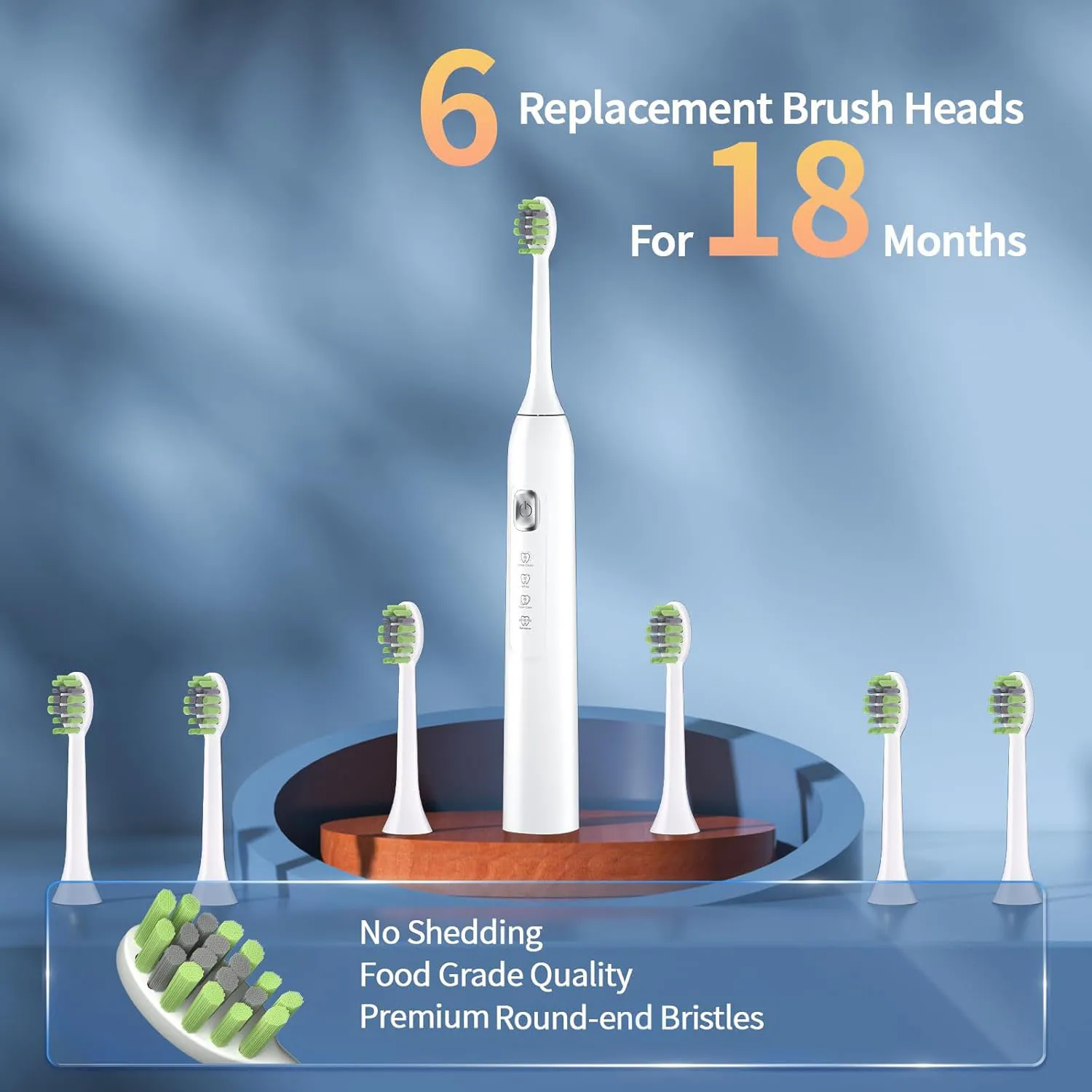 60 Oscillating Rotating Sonic Tooth Brush Deep Cleaning Whitening ...