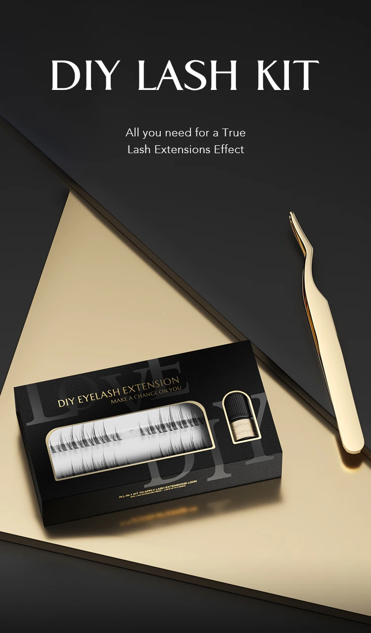 Sumformi Diy Lash Extensions Kit Faux Mink Lash Cluster D C Curl ...