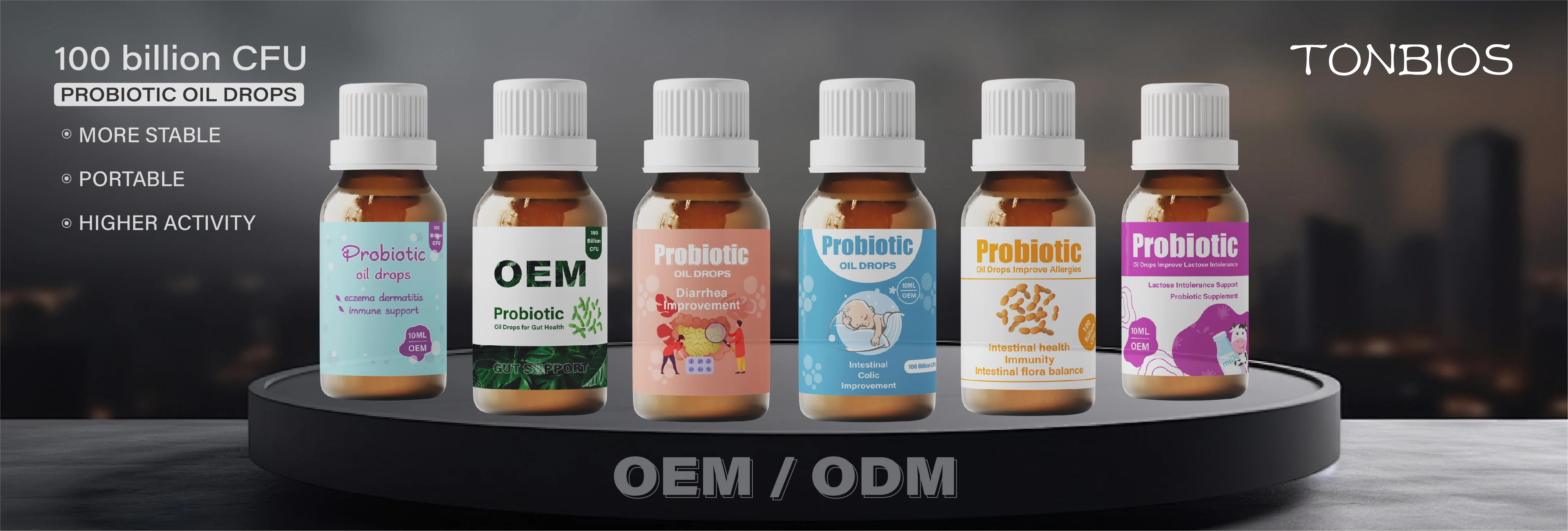 Private Label Probiotic Oil Drops Digestive Comfort & Intestinal Health ...