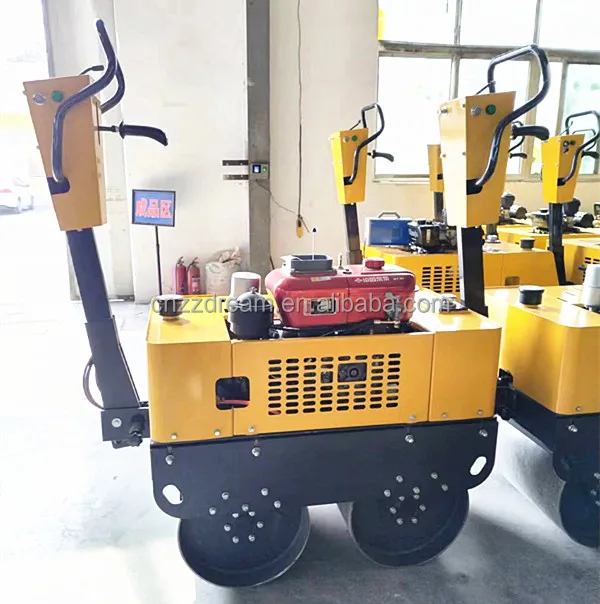 Diesel Engine Remote Control Trench Roller Compactors 1 Ton Small Road ...