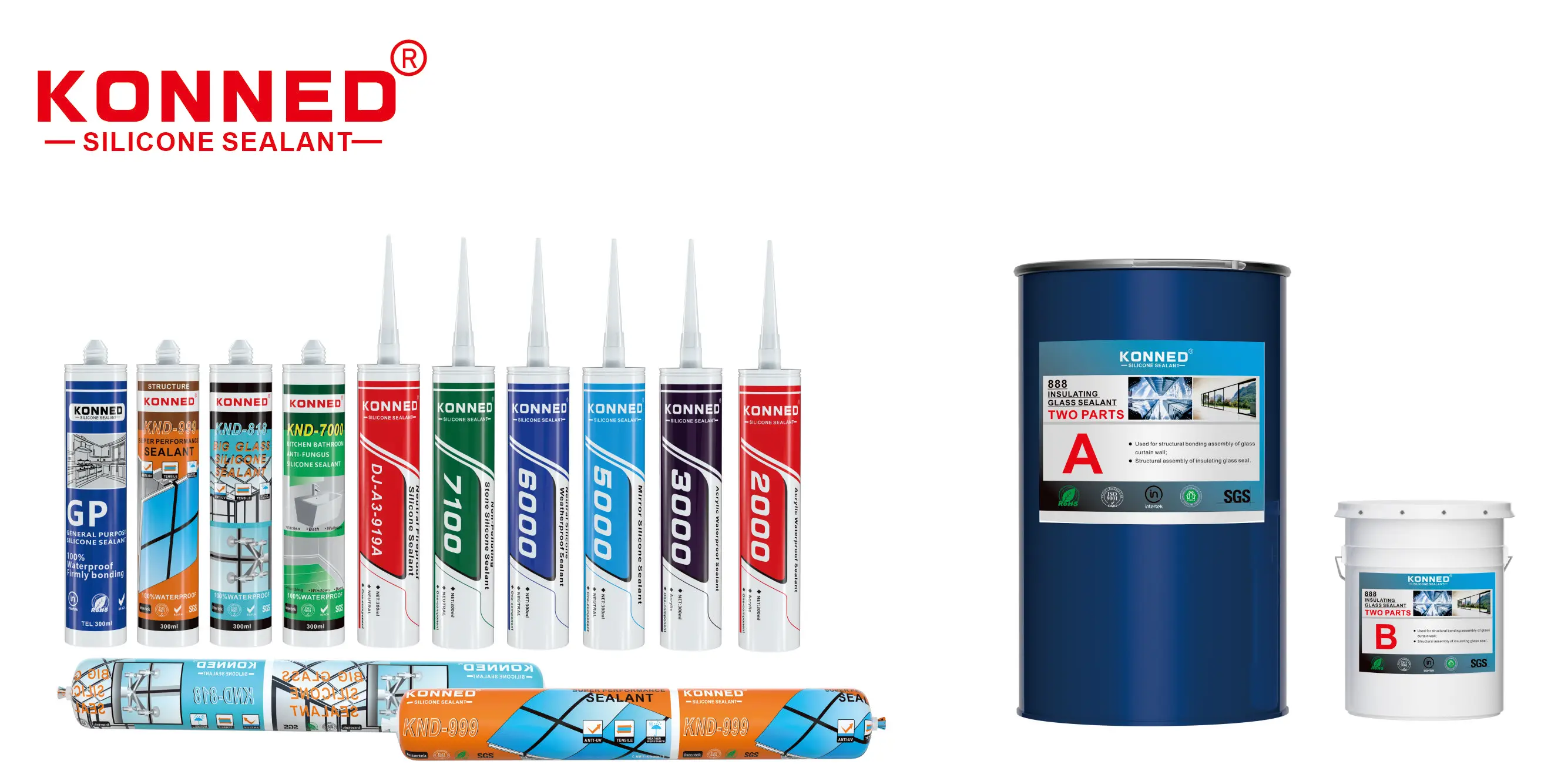 Konned Anti-fungus Neutral Curing Silicone Waterproof Sealant For ...