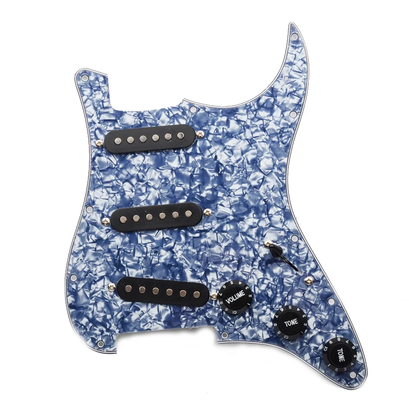 Multi-Color Stratocaster Guitar Pickguard & Loaded Prewired ...