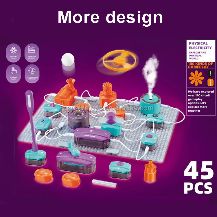 53pcs Electric Circuits Blocks Diy Circuit Link Board Electronics ...