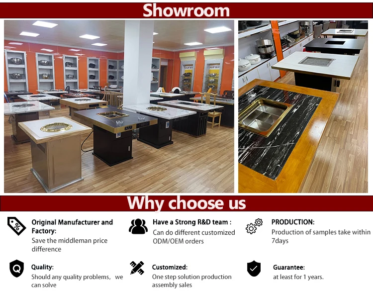 Hot Pot Table With Hot Pot Induction Cookers Restaurant Hot Pot Dining ...