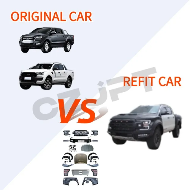 Auto Parts Facelift Body Kit for 2012-2021 ford Ranger T8 Upgrade to ...