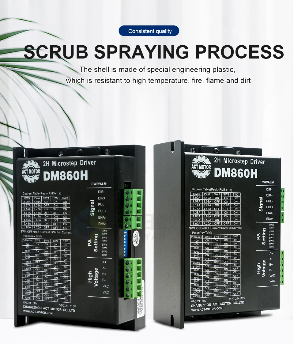 2H Microstep Driver DM860H Stepper Motor Drive 7.8A 24V-80vdc Drive Controller for CNC Router ...