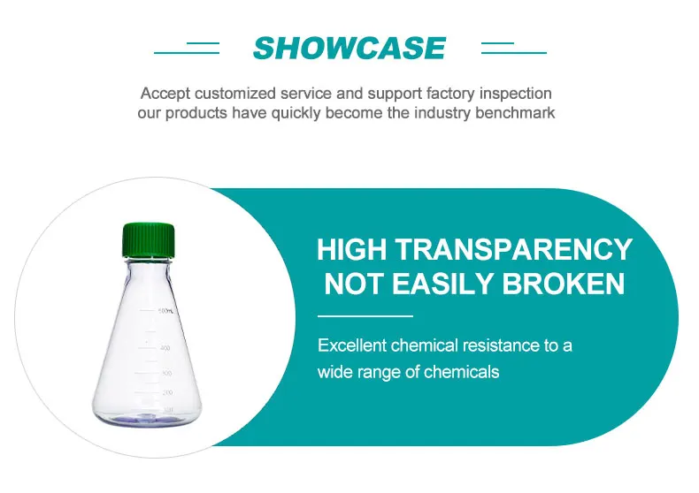 Cell Culture Lab Sterile Plastic Conical Flask With Breathable Cover ...