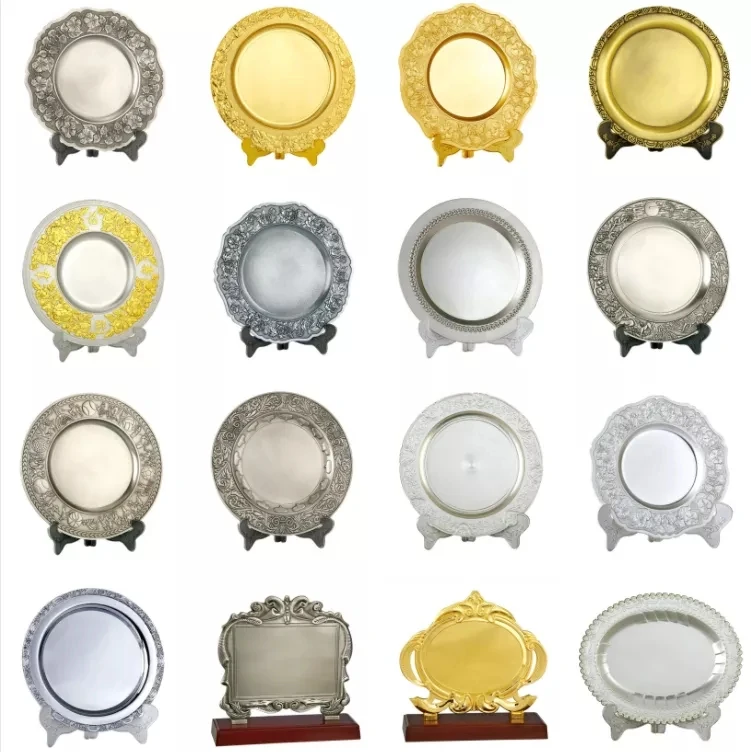 Commemorative Gold Plated Awards - Customizable Trophies