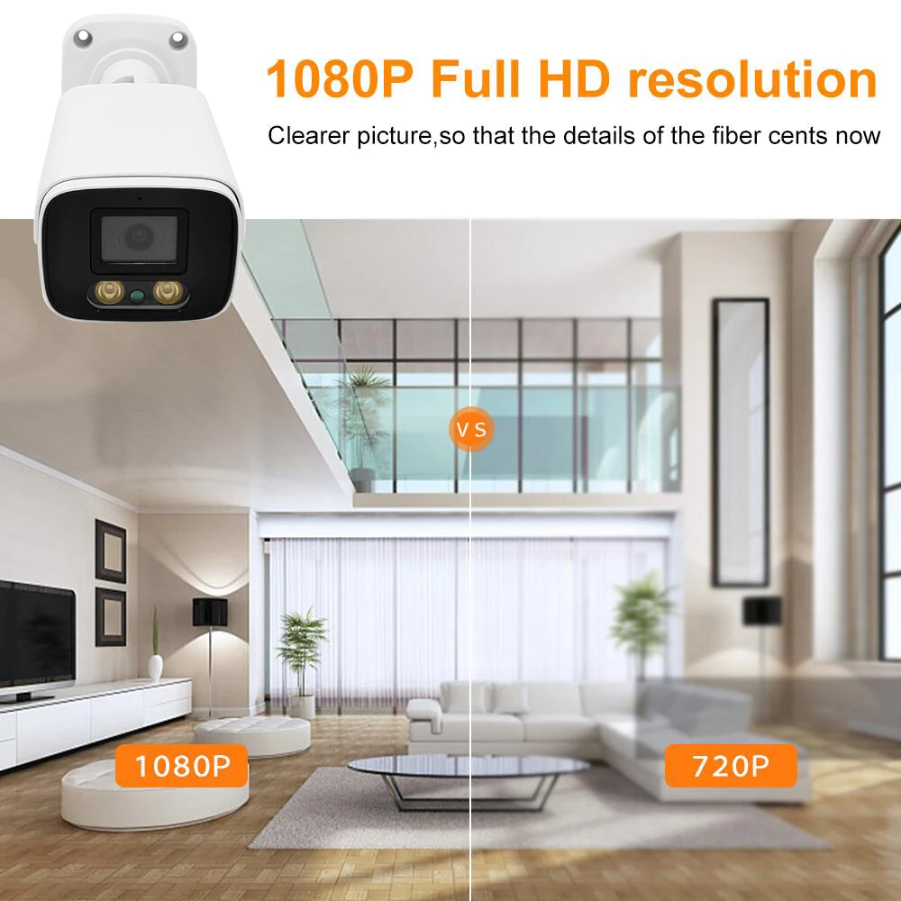 Full Color White Light Camera Ahd 1080p 4 In 1 Security Cctv Camera ...