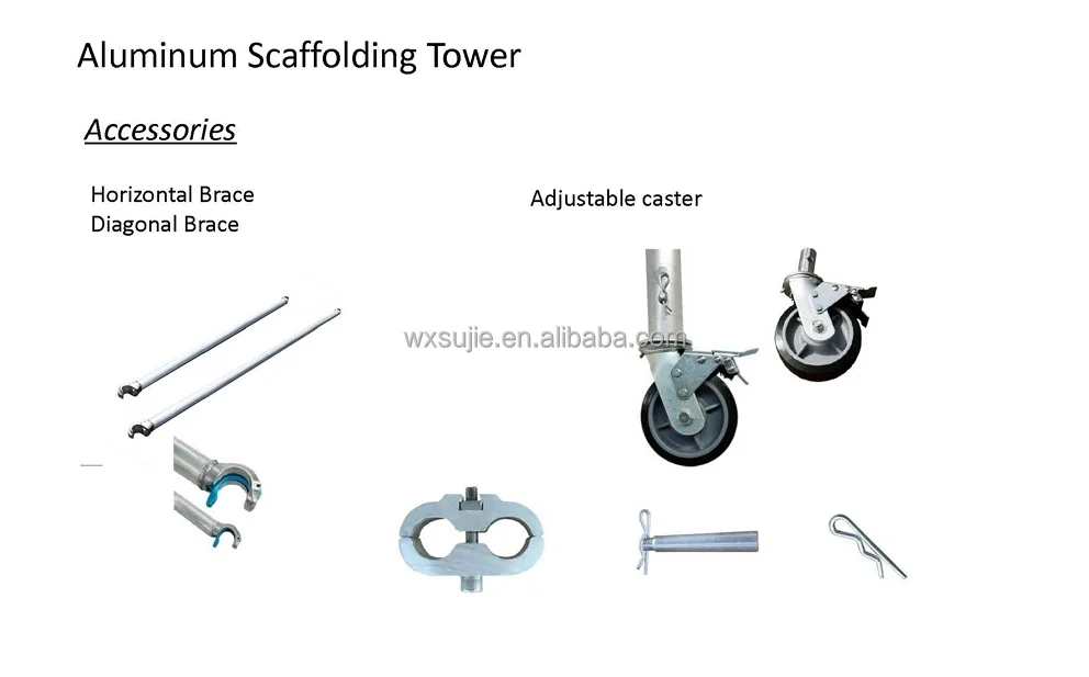 Aluminum Scaffolding Set Tower 6 Meter 10m Aluminium Mobile Scaffolding ...