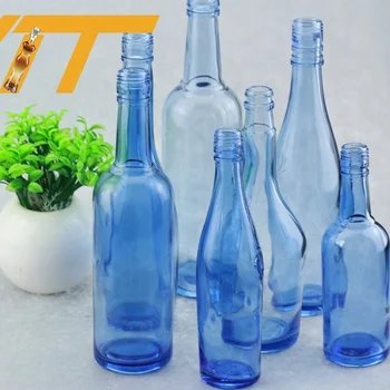 Original Light Blue Glass Water Bottles Manufacturer Gradient Color ...