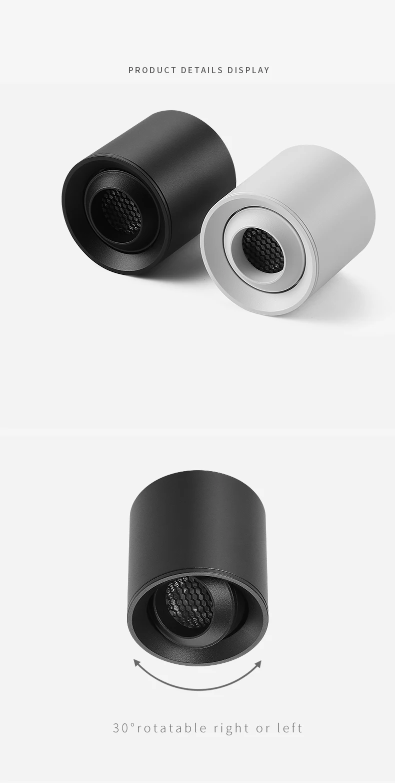 Surface Mounted Led Ceiling Downlight Anti-glare Narrow Beam Angle ...