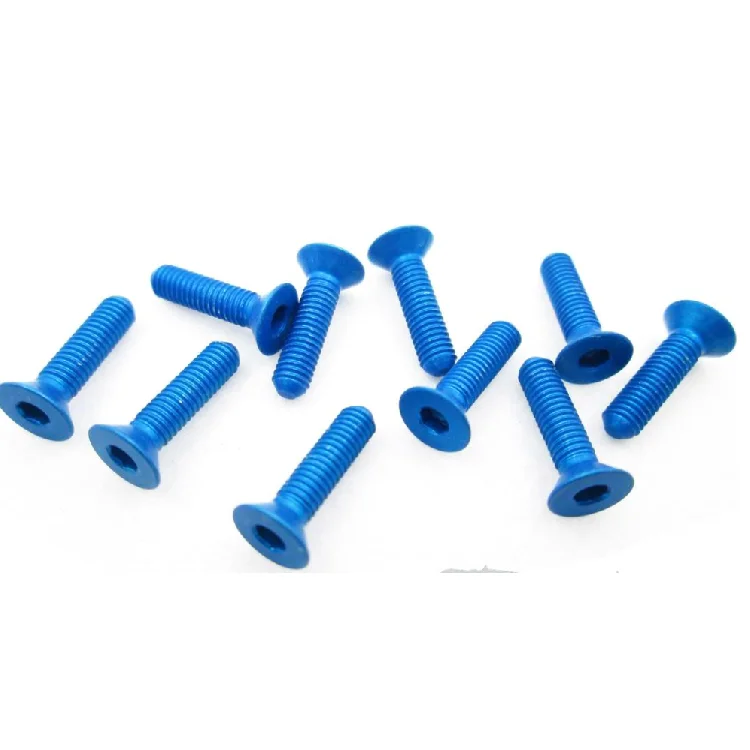 Din 965 Din 7991 Flat Countersunk Head Anodized Colorful Aluminum Screw ...