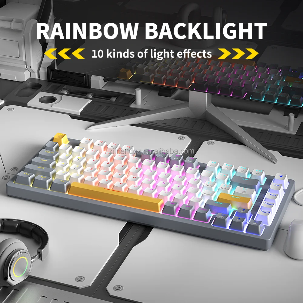 Zifriend T82 80% Keyboard 82 Keys Hot Swappable Doubleshot Keycaps ...