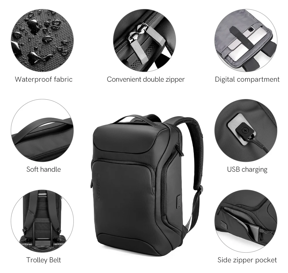 Factory Custom Casual Men Business Back Pack Office College Portable 15 ...