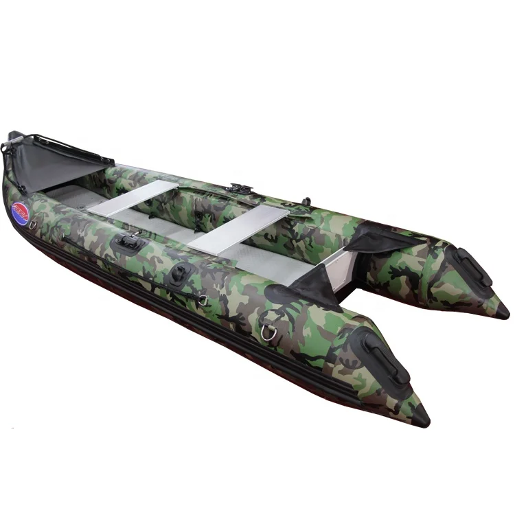 Pvc/hypalon 4.7m Black Hypalon Kaboat 470 Fishing Kayak For 3 People ...