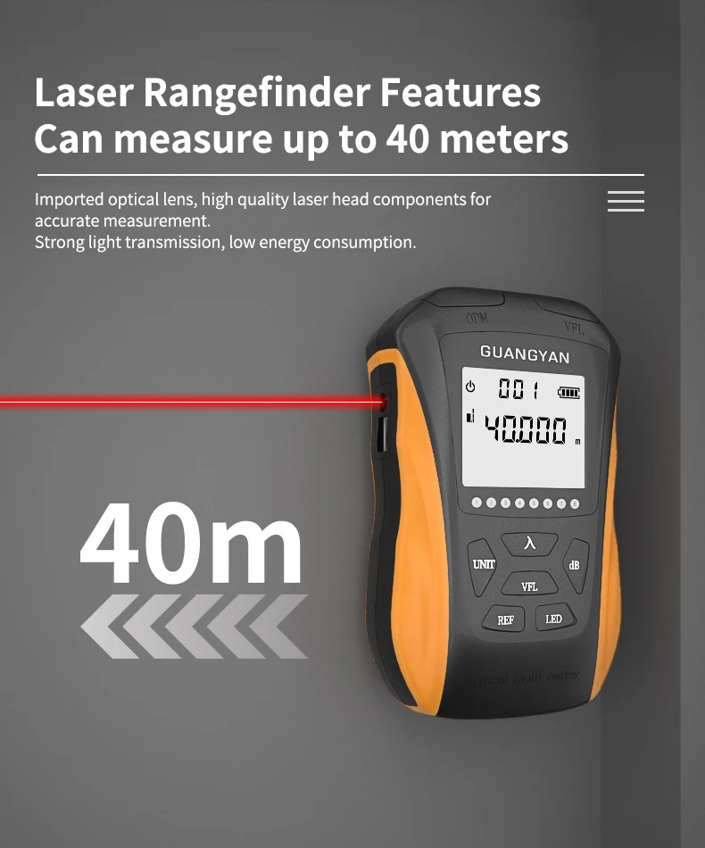 Network Fiber Optic Cable Tester Tool - 6 in 1 OPM VFL