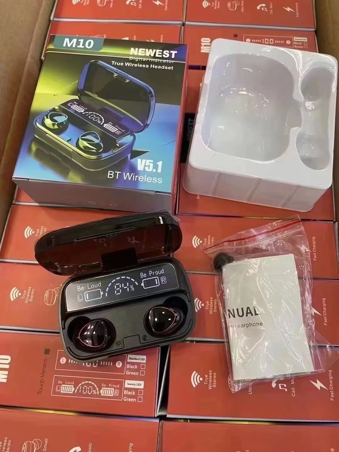 M10 Tws With 2000mah Powerbank Earphone Earbuds Wireless Earphones ...