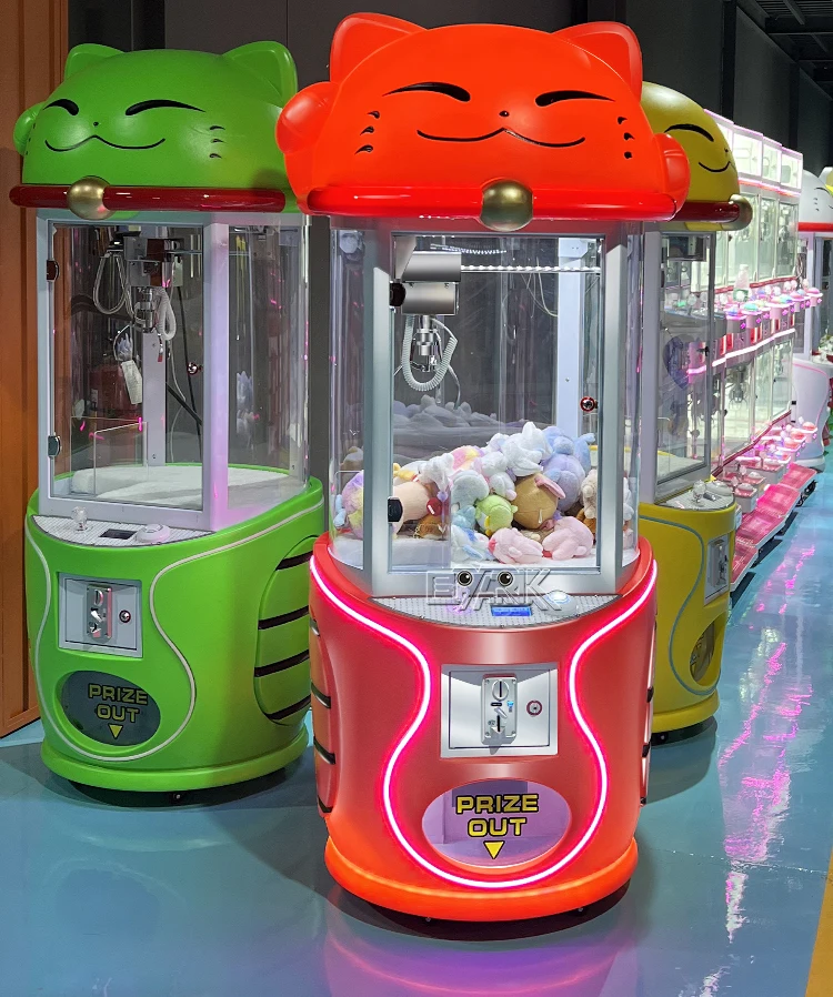 Plastic Game Machine Game Center Shopping Mall Cute Cat Gift Claw ...