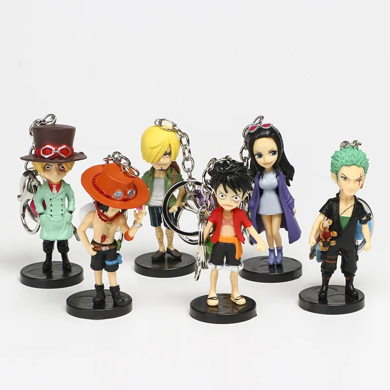 KLZO Creative PCS Anime OnePiece Figure Roronoa Zoro Luffy Keychains ...