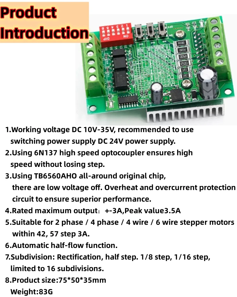 Ruist Motor Driver Board Single Axis Controller 3a Stepper Motor Driver ...