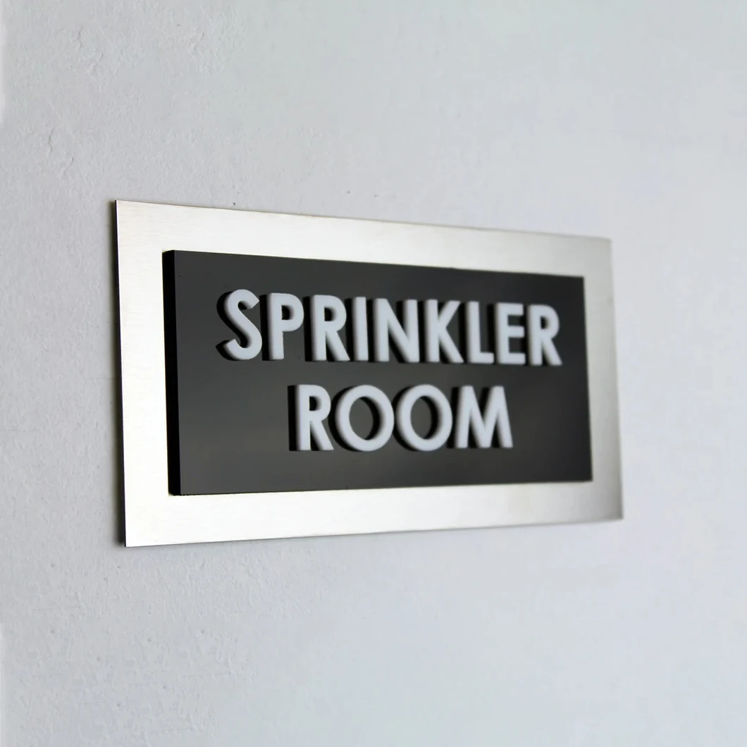 Clear Acrylic Business Sign Logo Wall Decor Office Name Acrylic Printed ...